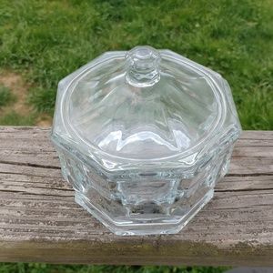 Accents | Vintage Clear Depression Glass Octagon Candy Dish | Poshmark